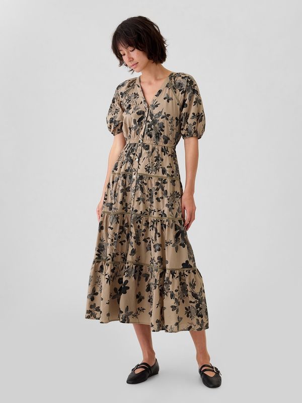 GAP FLORAL SHIRT MAXI DRESS - WOMEN'S