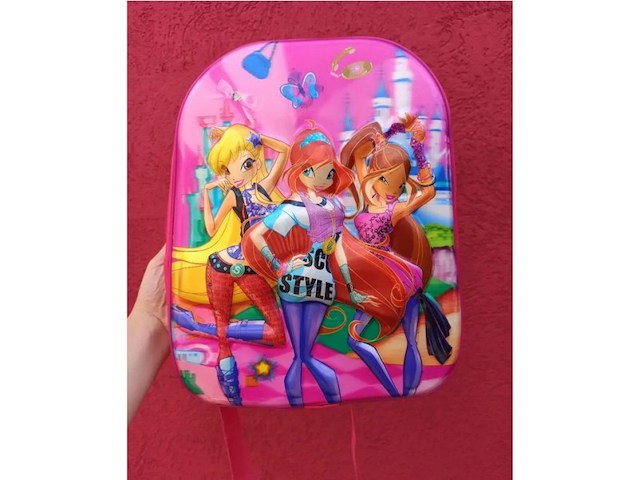 Winx 3D roze ranac torba za devojčice vrtić predskolsko