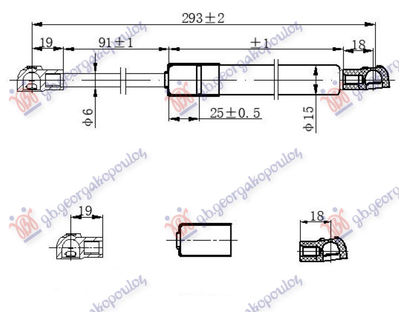 AMORTIZER GEPEK VRATA KARAVAN (293L-70N) BMW SERIES 5 (E60/61) (2003-2010) (OEM: 51477148817)