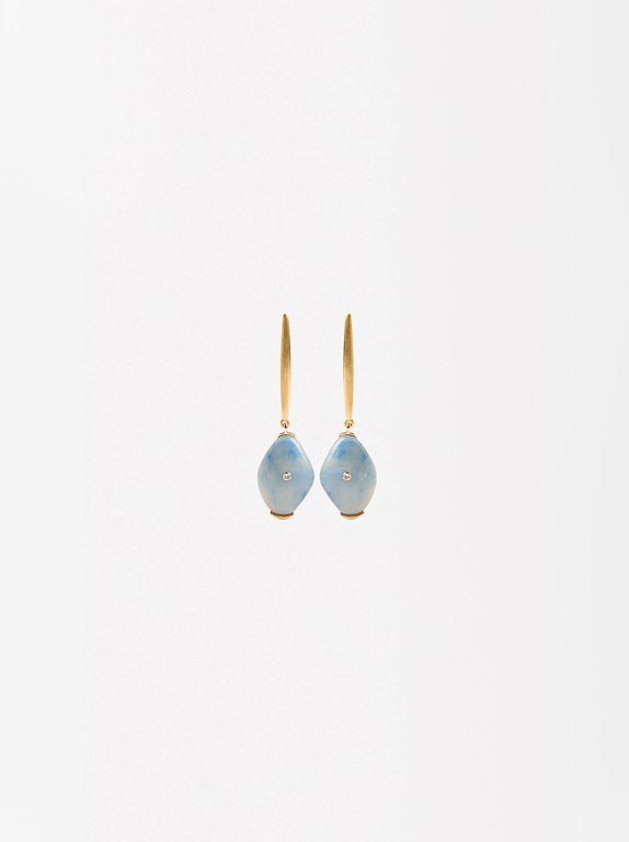 Long Earrings With Stone