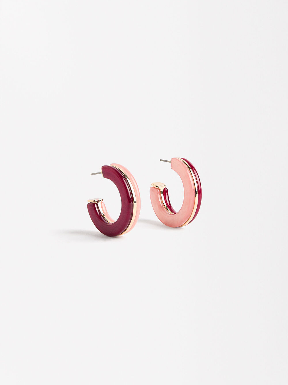 Two-Tone Hoops Earring