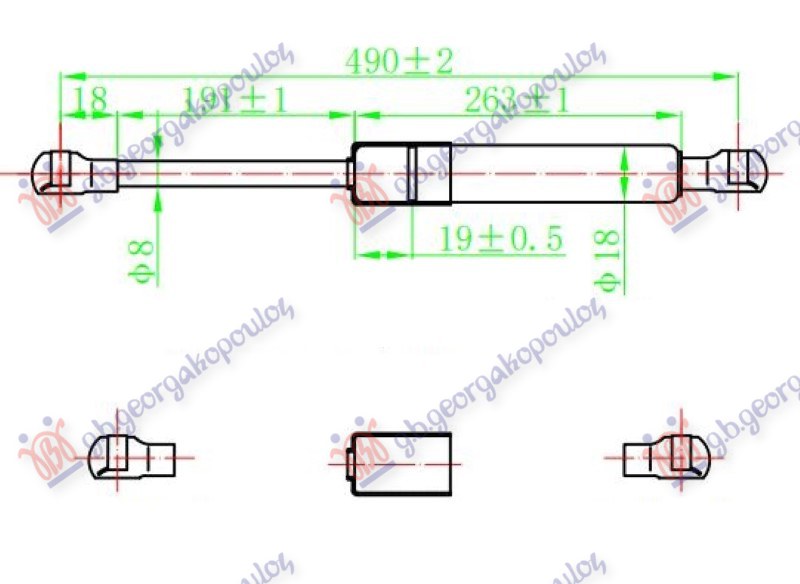 AMORTIZER GEPEK VRATA KARAVAN (490L-510N) CHEVROLET LACETTI (2003-) (OEM: 96617850, 96940955)