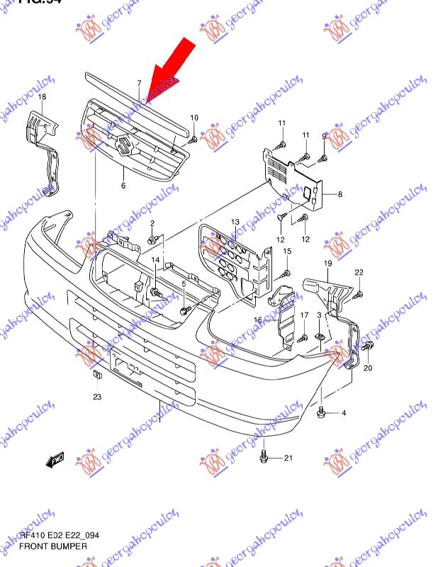 LAJSNA PVC MASKE HROM (O) SUZUKI ALTO (2003-2008) (OEM: 71742M79G00-0PG, 71742M79G000PG)