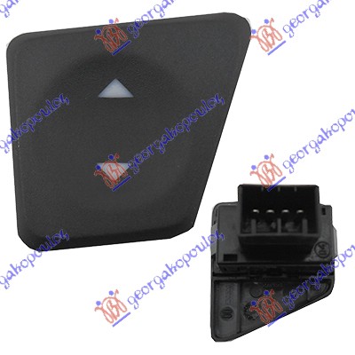 PREKIDAC U PREDNJIM VRATIMA (4 PIN) Desna str. FIAT 500 (2007-2015) (OEM: 735482602)