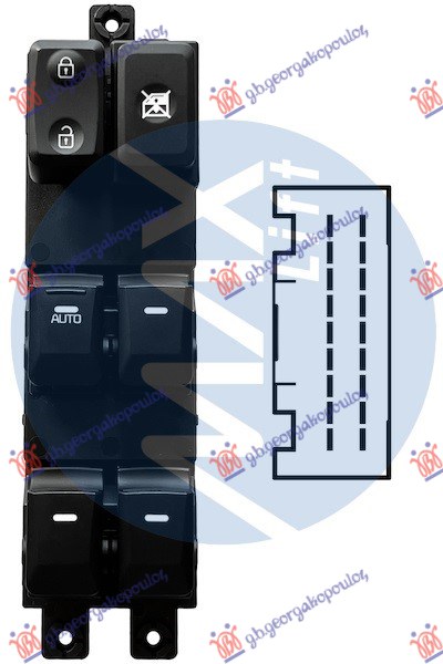 PREKIDAC U PREDNJIM VR (4) AUTO (18 PIN) Leva str. KIA PICANTO (2011-2015) (OEM: 49749B-1000, 49749B1000, 935701Y500)