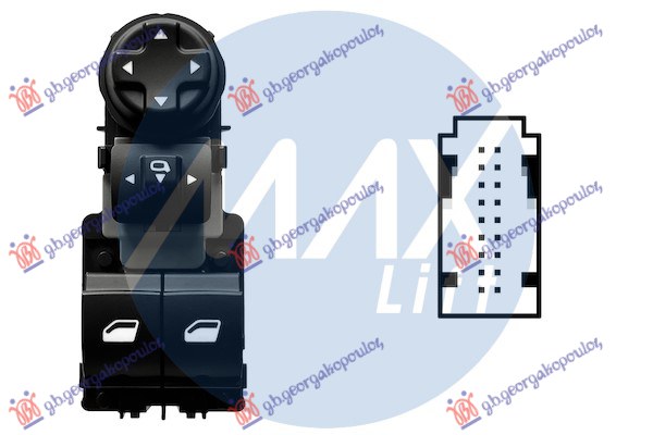 PREKIDAC U PRED. VR. (2) PREK. (18 PIN) Leva str. CITROEN BERLINGO (2019-) (OEM: 96784561ZD, 98329368ZD)