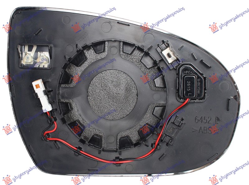 STAKLO RETROVIZORA SA GREJACEM (MRTAV UGAO) (KONVEKSNO STAKLO) Leva str. HYUNDAI TUCSON (2018-) (OEM: 87611-D7020, 87611D7020)