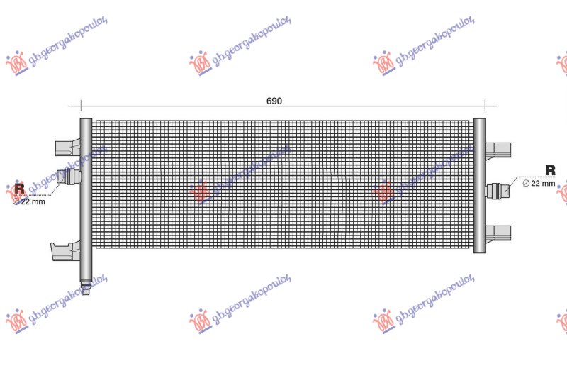 HLADNJAK MOTORA DODATNI 1.5 (225xe) HIBRID/BENZIN (650x280x16) BMW X2 (F39) (2017-) (OEM: 17117634563)