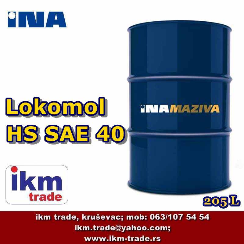 INA Lokomol HS SAE 40, bačva 205L