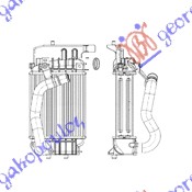 HLADNJAK INTERKULERA 1.4 D4D (250x190x64) TOYOTA URBAN CRUISER (2009-2014) (OEM: 17900-0N010, 179000N010, 179400N090)