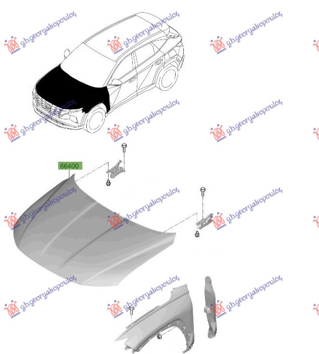 HAUBA HYUNDAI TUCSON (2020-) (OEM: 66400-N7000)