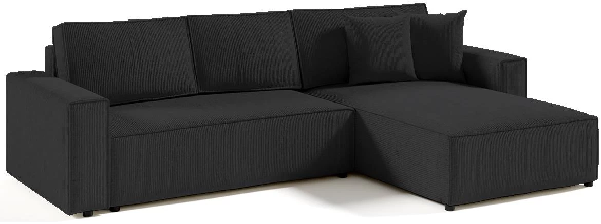 Posso ugaona garnitura s ležajem 290x185x70 reverzibilna Poso 34 tamno siva