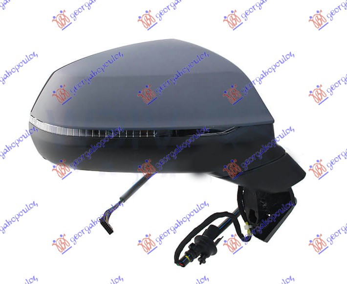 RETROVIZOR ELEKTRICNI SA GREJACEM PM (ELEKTRO-SKLOPIV) (MIGAVAC) (MEMORIJA) (15 PIN) (A KVALITET) (KONVEKSNO STAKLO) Desna str. AUDI Q7 (2015-) (OEM: 4M1857410G9B9)