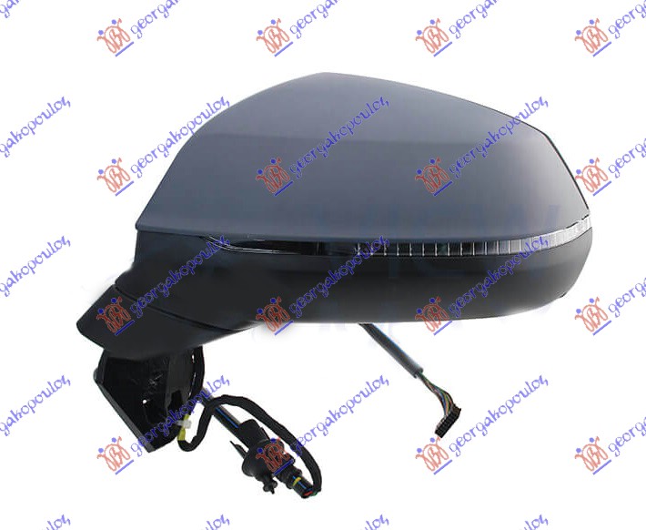 RETROVIZOR ELEKTRICNI SA GREJACEM PM (ELEKTRO-SKLOPIV) (MIGAVAC) (MEMORIJA) (15 PIN) (A KVALITET) (ASFERICNO STAKLO) Leva str. AUDI Q7 (2015-) (OEM: 4M1857409G9B9)