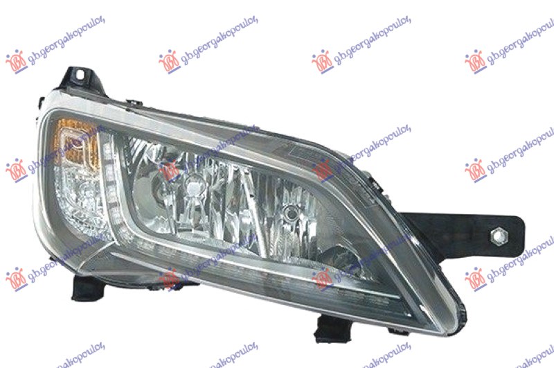 FAR ELEKTRICNI CRNI SA LED DNEVNIM SVETLOM (MARELLI) Desna str. FIAT DUCATO (2014-) (OEM: 46862287, 1612040680, 712501211129)