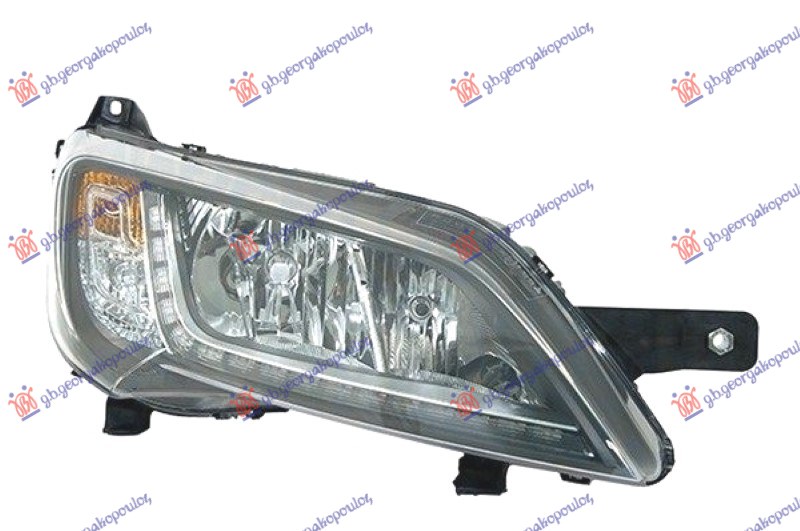 FAR ELEKTRICNI CRNI SA LED DNEVNIM SVETLOM (MARELLI) Desna str. CITROEN JUMPER (2014-) (OEM: 46862287, 1612040680, 712501211129)