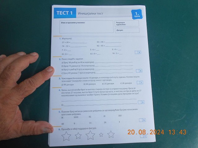 3. RAZRED KONTROLNI ZADACI MATEMATIKA LOGOS