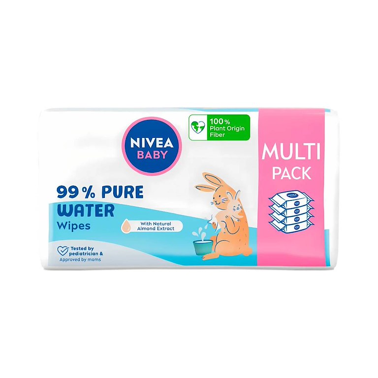 NIVEA Baby Pure Water Vlažne Maramice za Bebe i Decu 4x57 Komada