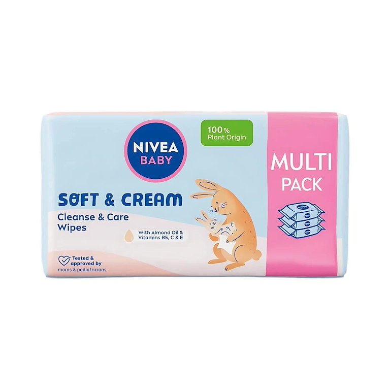 NIVEA Baby Soft & Care Vlažne Maramice za Bebe i Decu DUO PACK 4x57 Komada