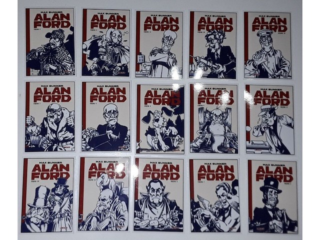 Alan Ford - Naslovne strane - 34 komada (7 x 5 cm)