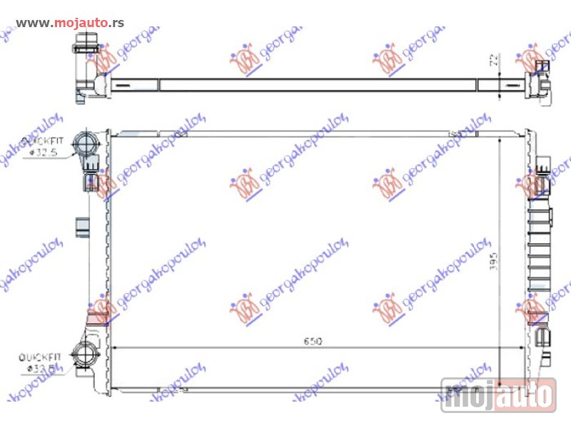 Hladnjak vode motora