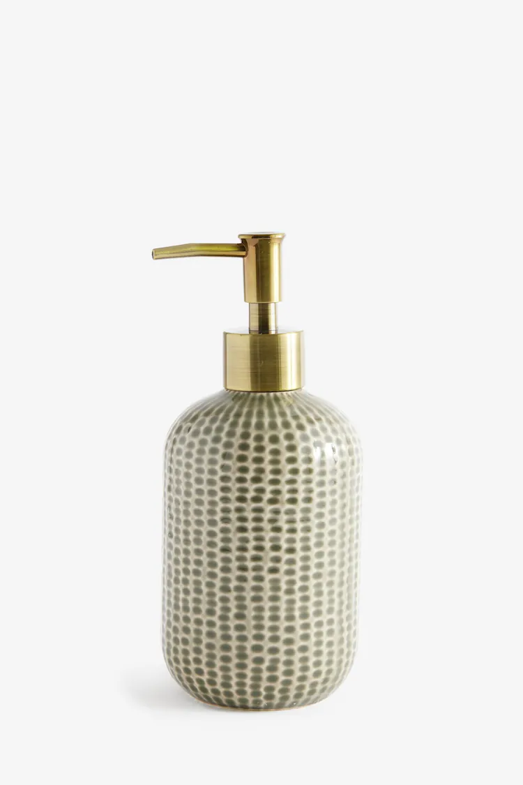 Green Pattern Soap Dispenser