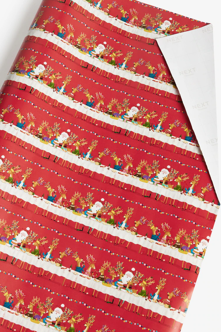 Party Santa Extra Wide 10m Christmas Wrapping Paper