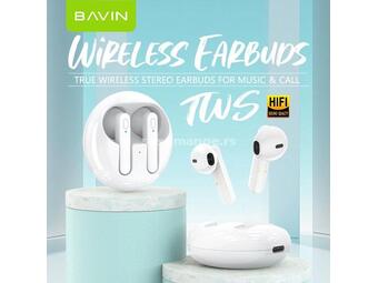 Bavin Earbuds Wireless slušalice + kabl type-C bela