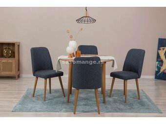 HANAH HOME Trpezarijski sto i stolice Vina 1048 Atlantic Pine Navy Blue