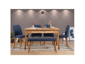 HANAH HOME Trpezarijski sto i stolice Santiago Atlantic Dark Blue