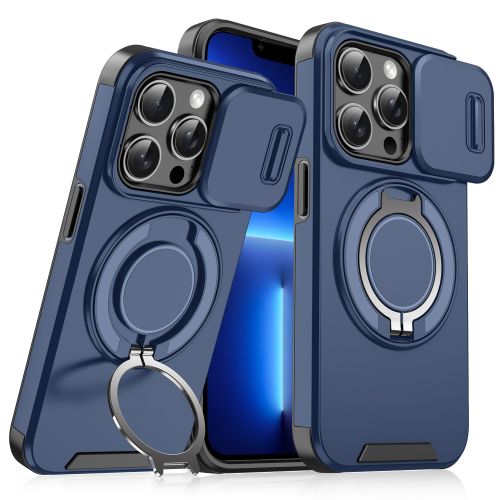 Futrola - maska CamShield Ring stand za iPhone 13 Pro 6.1 plava