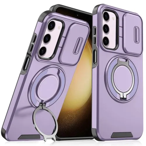 Futrola - maska CamShield Ring stand za Samsung S911B Galaxy S23 ljubicasta