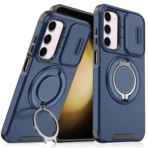 Futrola - maska CamShield Ring stand za Samsung S911B Galaxy S23 plava