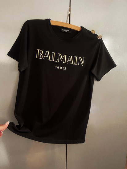 BALMAIN  Majica sa zlatnim slovima i dugmicima