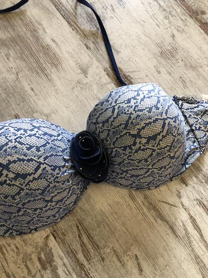 BLUE SNAKE PRINT SA RUŽOM BIKINI