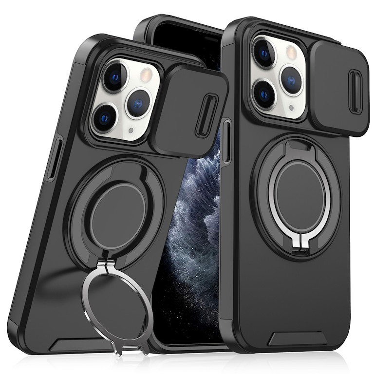 Zastitna maska (futrola) CamShield Ring stand - iPhone 11 Pro crna