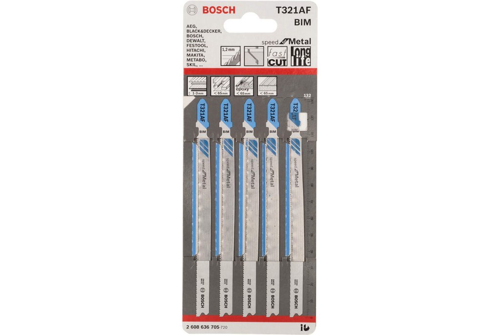 Bosch List ubodne testere za plastiku i metal 5 kom T 321 AF, 2608636705