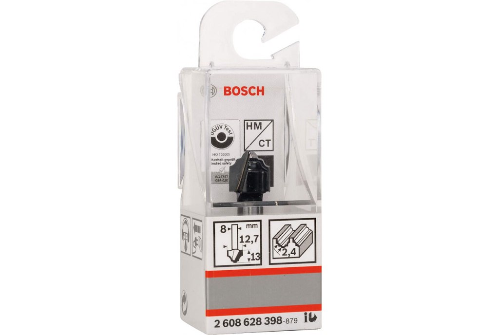 Bosch Profilno glodalo H, 8 mm, R1 2,4 mm, D 12,7 mm, L 12,4 mm, G 46 mm, 2608628398