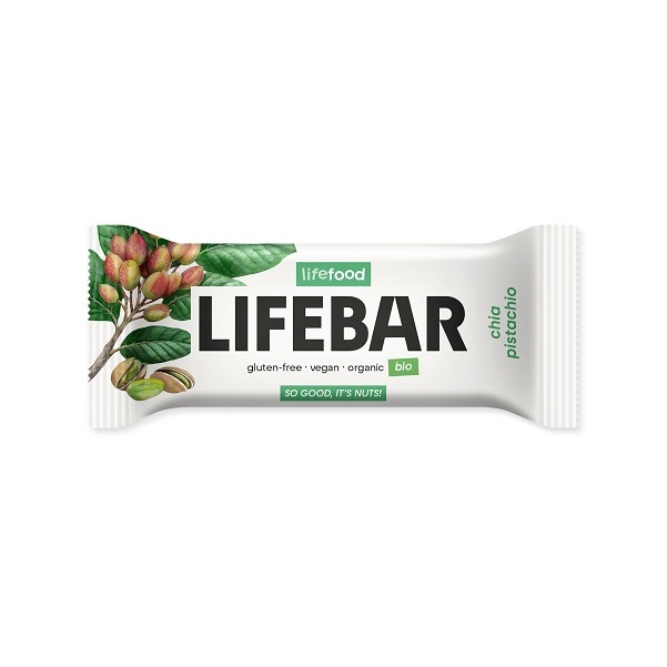 LIFEBAR Organski proteinski dezert sa čia semenkama i pistićima 40g