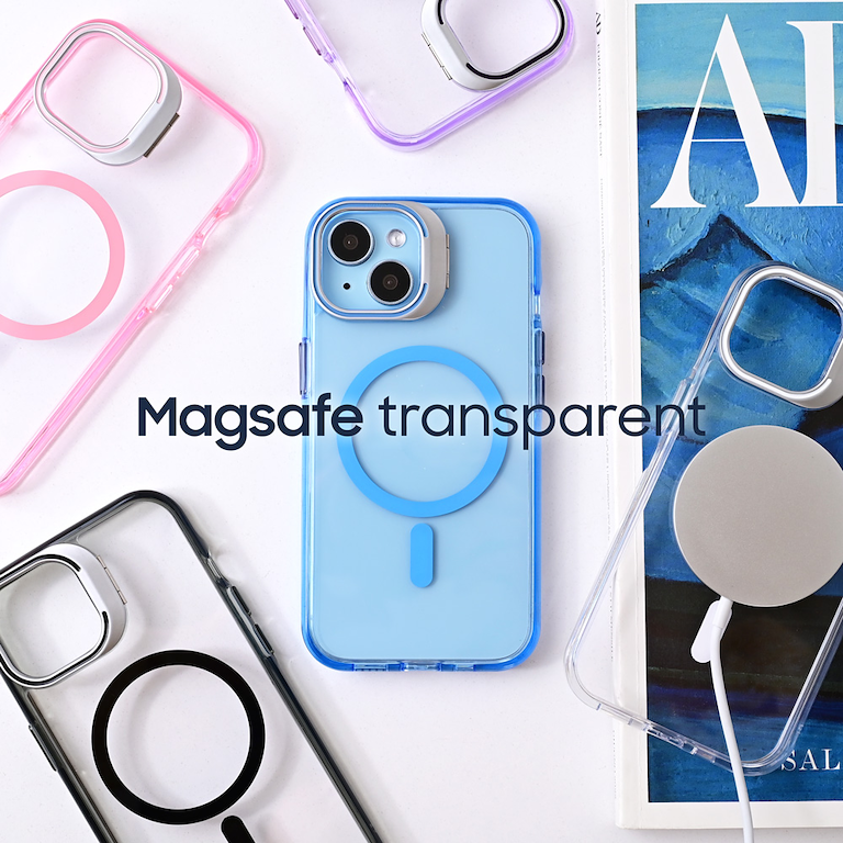 Zastitna maska (futrola) Magsafe Transparent - iPhone 15 Pro Max 6.7 plava