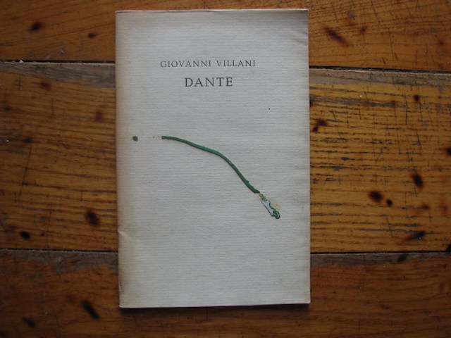 GIOVANNI VILLANI - DANTE