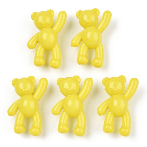 Resin Privezak Teddy Yellow