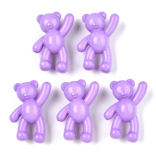 Resin Privezak Teddy Lilac