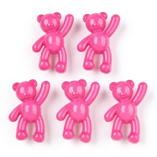 Resin Privezak Teddy Cerise