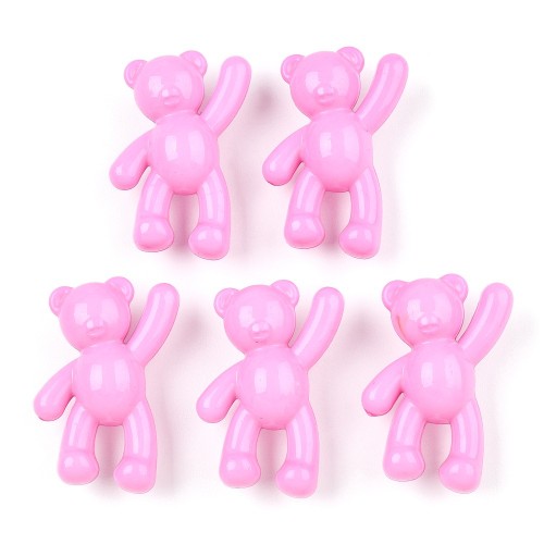 Resin Privezak Teddy Pearl Pink