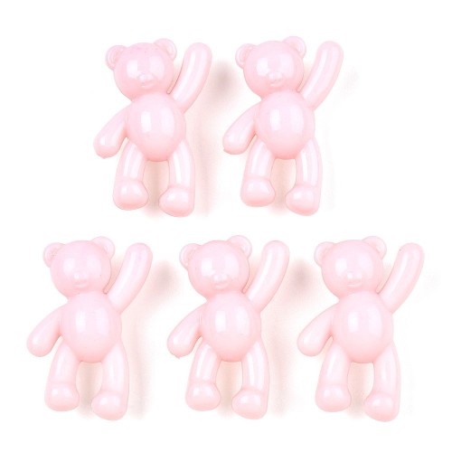 Resin Privezak Teddy Baby Pink