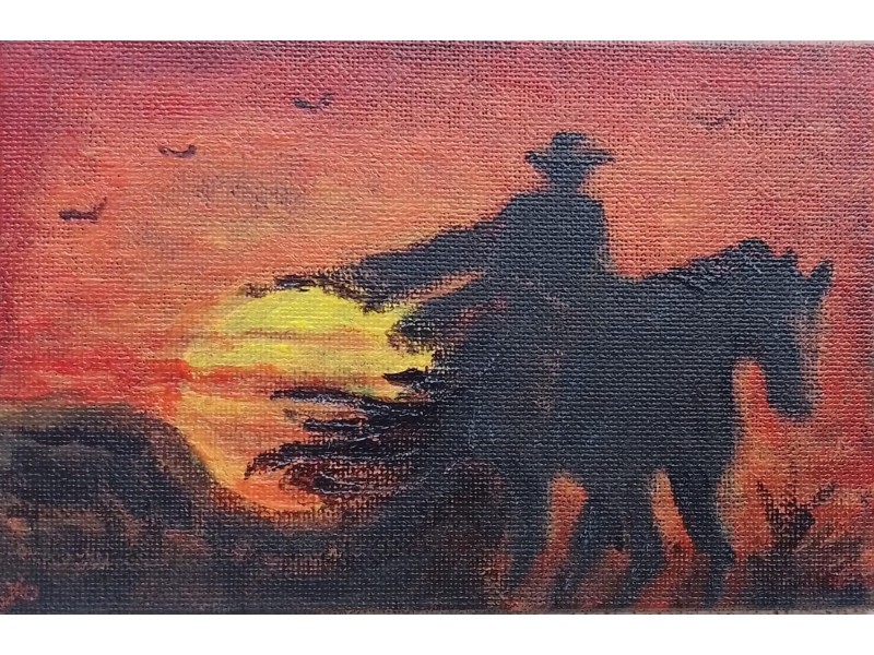 Old West, acrylic, 10x15