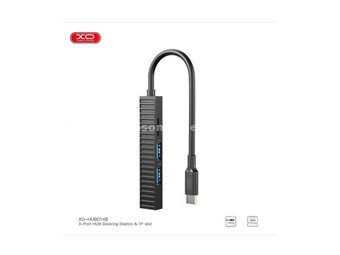 XO HUB Type-C na USB3.0+USB2.0 * 2+TF HUB014B