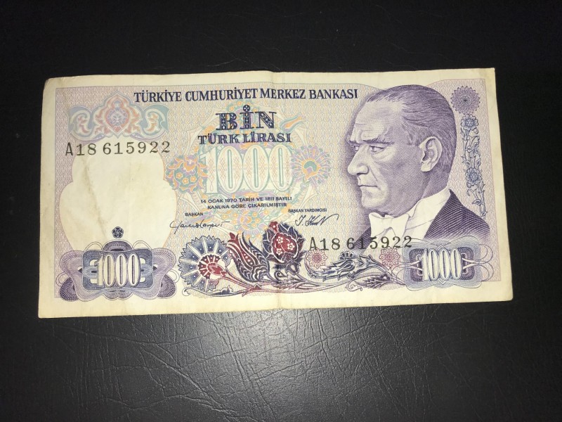 TURSKA 1000 LIRA.