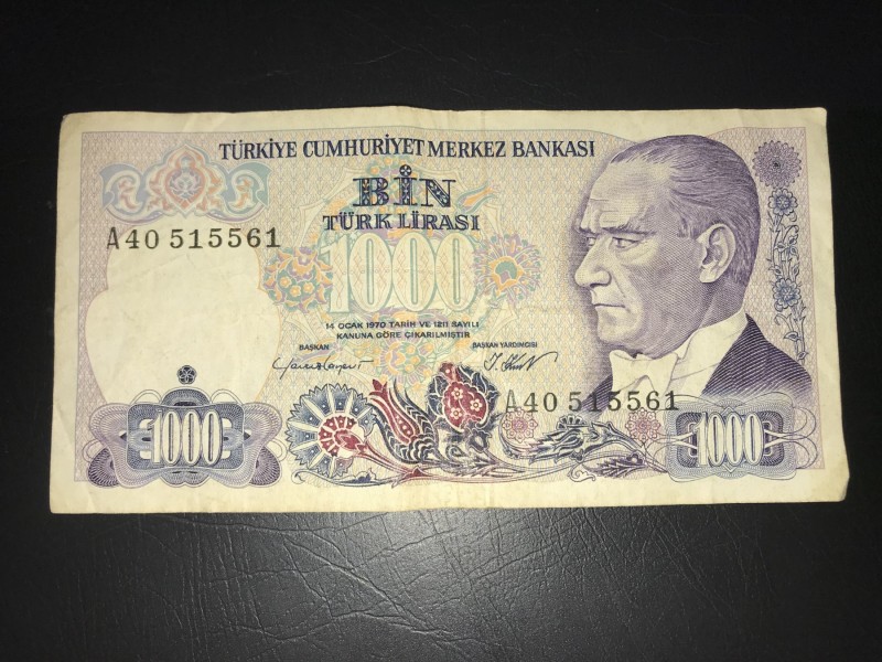 TURSKA 1000 LIRA.